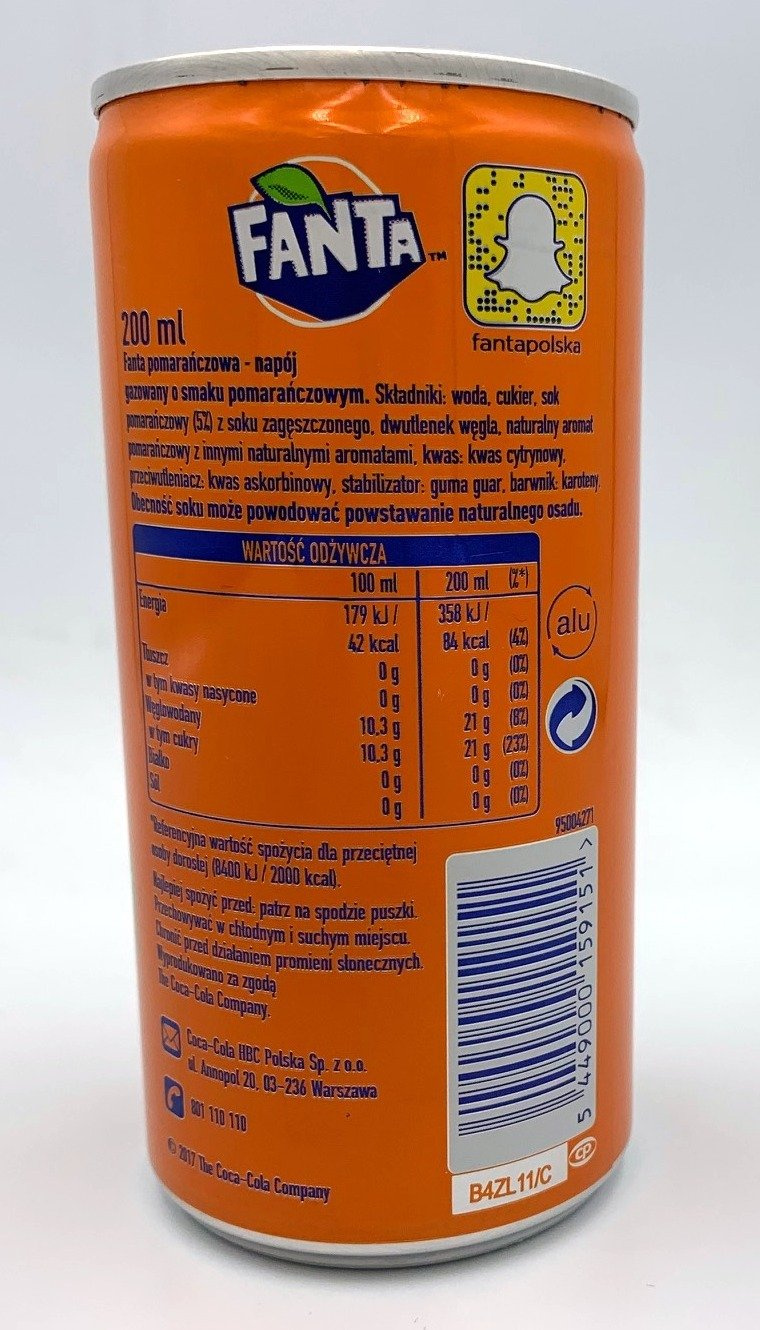 Fanta Can Label