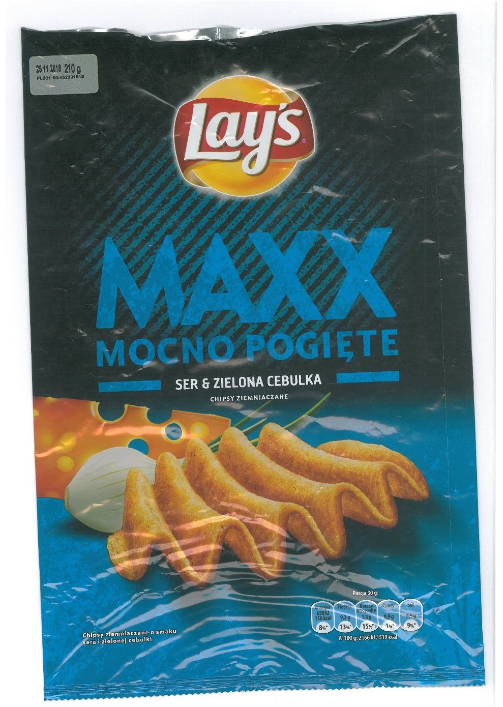 Chips Lay's Maxx Cheese&Green Chives 210 g | GROCERY \ Crisps and ...