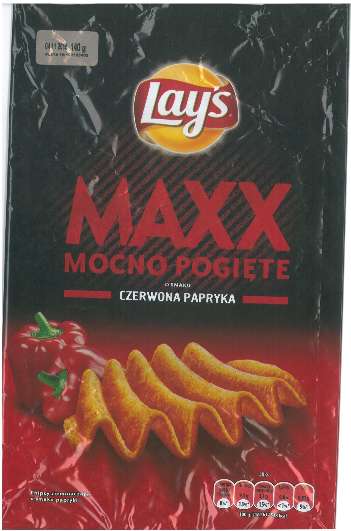 Chips Lay's Maxx Red Pepper 140 g | GROCERY \ Crisps and Snacks \ Lay's ...