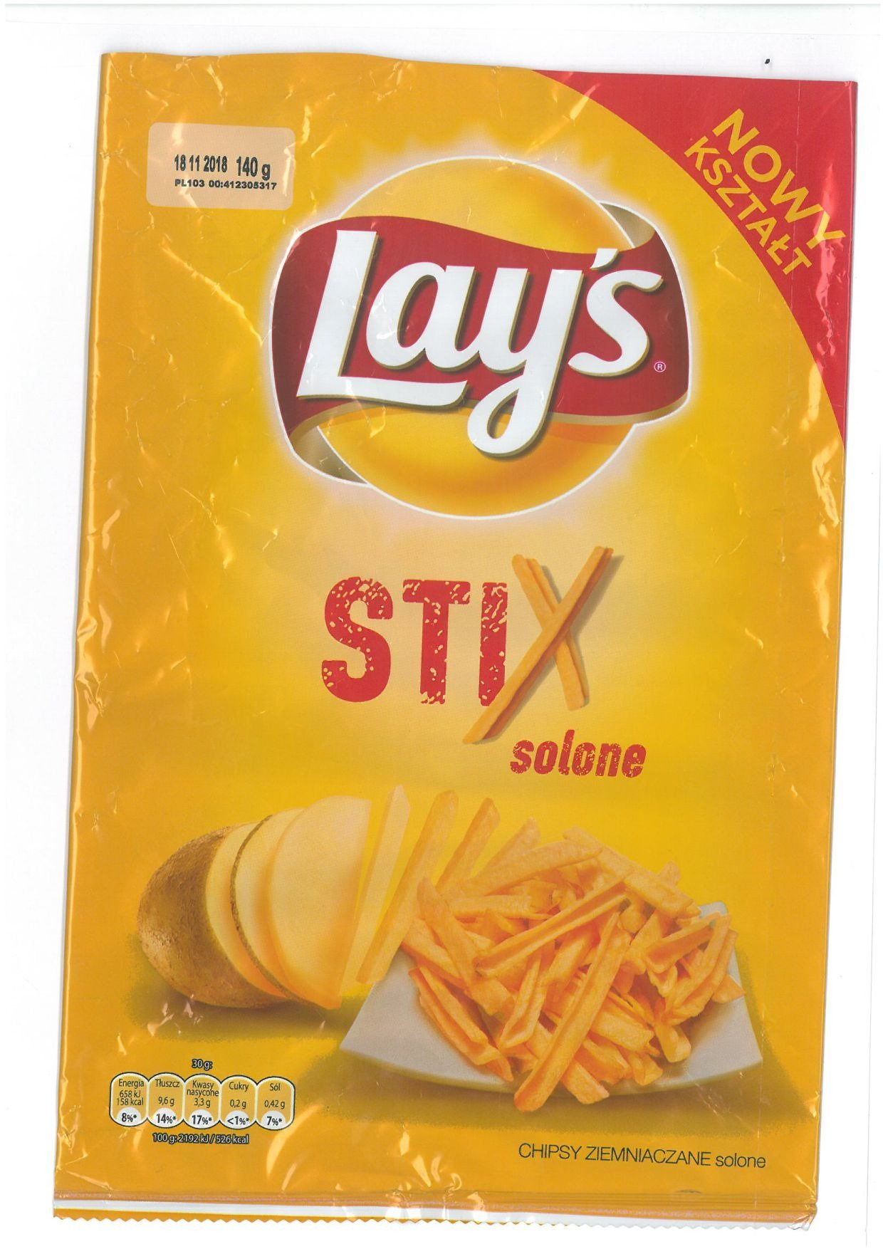Chips Lay's Stix Salt 140 g | GROCERY \ Crisps and Snacks \ Lay's OFFER ...