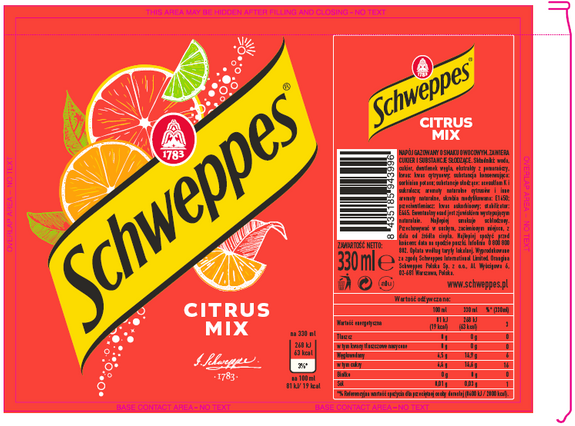 Schweppes Citrus Mix CAN 330 ml SLEEK | BEVERAGES \ Schweppes OFFER ...