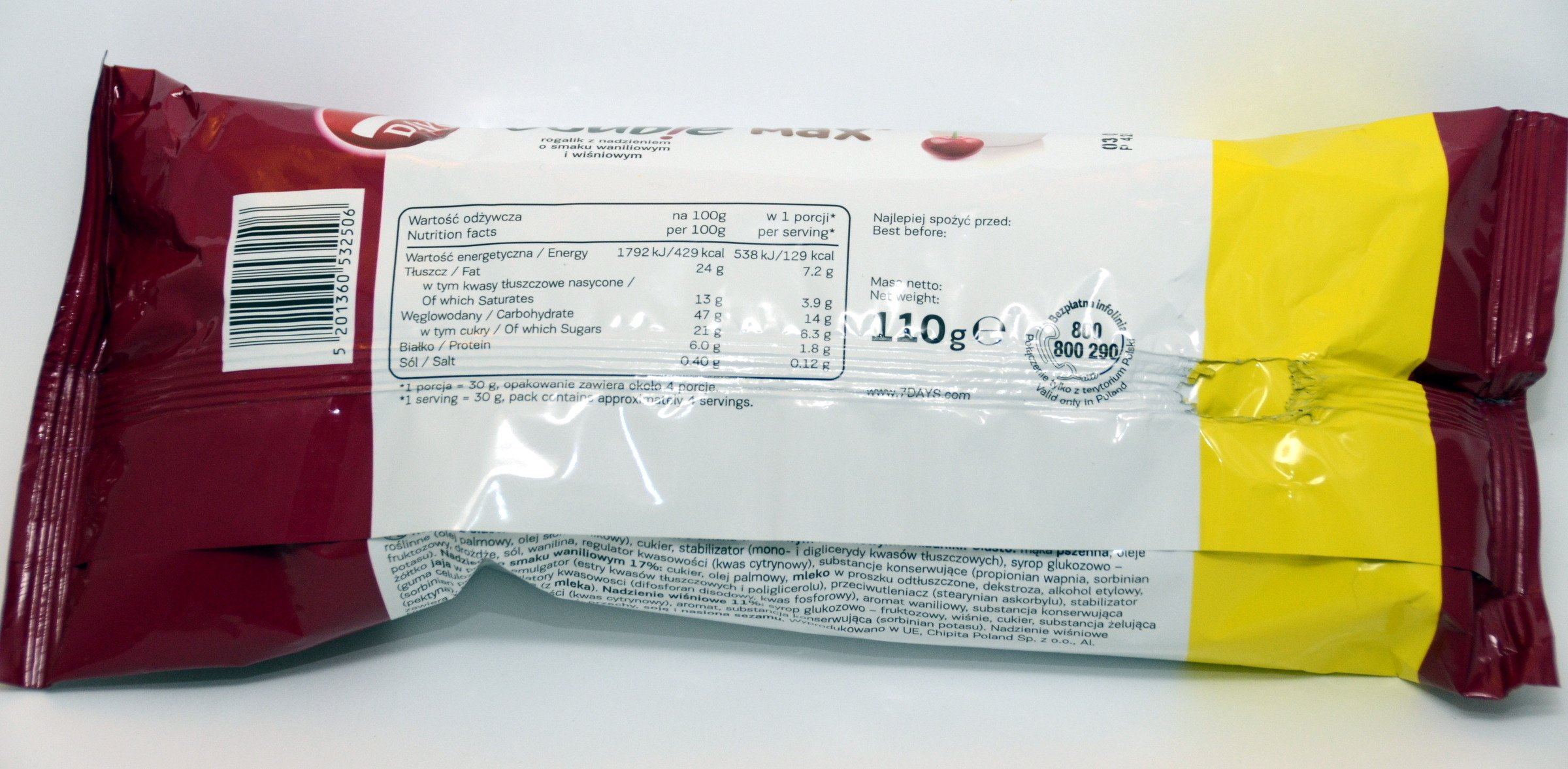 7 DAYS Doub!e Max Cherry & Vanilla 110g | SŁODYCZE \ 7 Days OFERTA ...